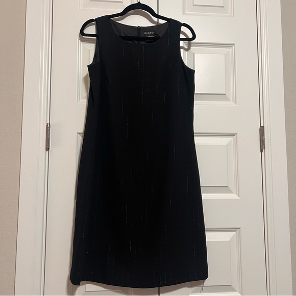 George | Dresses | George Black Pinstripe Sleeveless Mini Dress | Poshmark